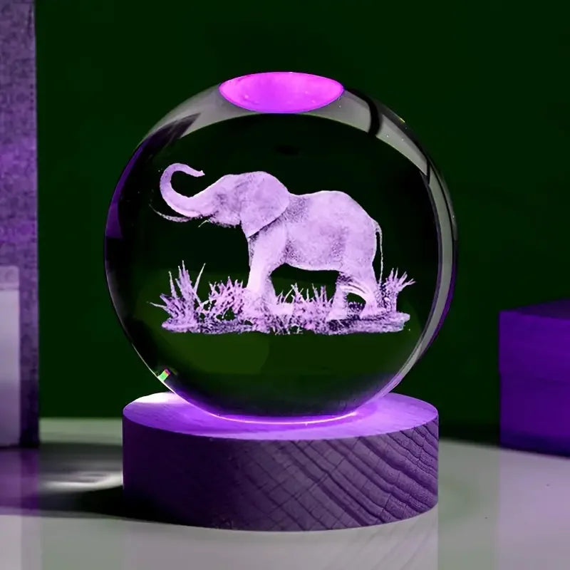 Elephant Crystal Ball Nightlight – LED Engraved & Projects – Sophistipetz